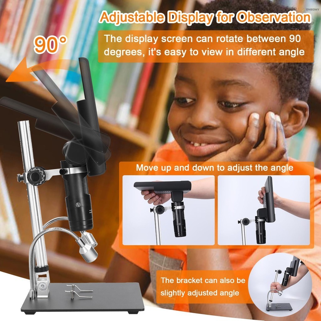 Professional Digital Microscope 1080P 10inch LCD Display 4X Display ...