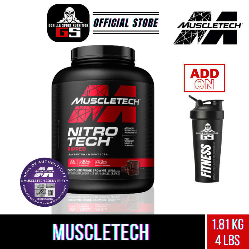 MuscleTech Nitro-Tech Ripped Whey Isolate Protein 4LBS (NEW) | Shopee ...