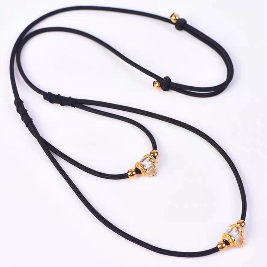 T Thailand Buddha Amulet Chain Full Diamond Rope Thangka Lanyard ...