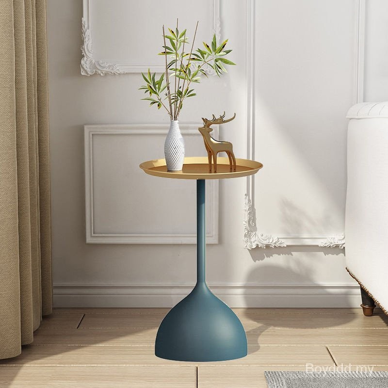 Nordic Marble Side Table Iron Small Coffee Table Simple Modern Living ...