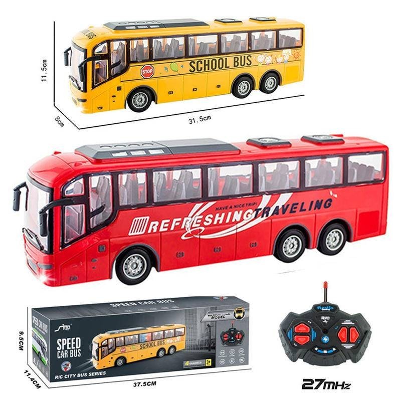 RC School Bus Car with Car Light Simulation Remote Control Bus Model ...