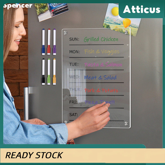 atticus Acrylic Calendar Strong Magnetic Thick Clear Dry Erase Board ...