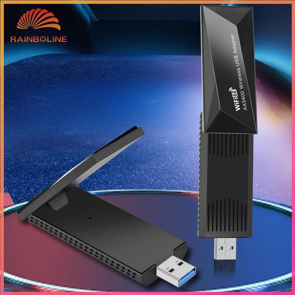 Rain # WiFi 6E WiFi Receiver Dongle USB WiFi Adapter Tri-Band 2.4G 5G ...