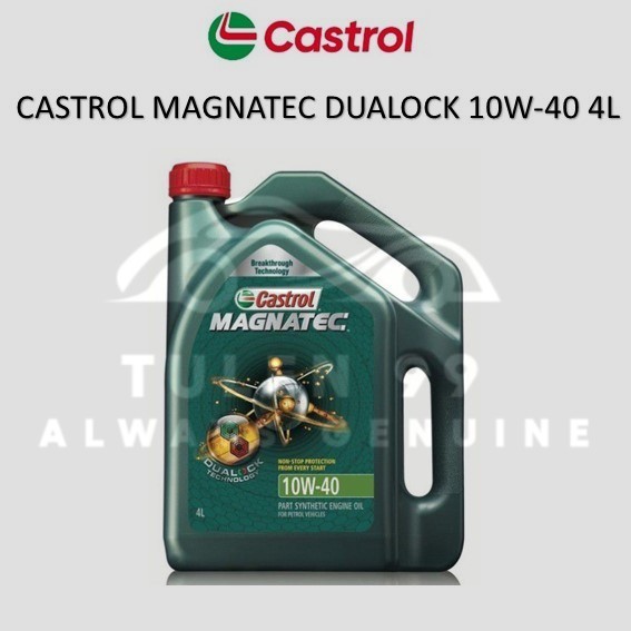 Castrol Magnatec DUALOCK 10w40 Semi Synthetic Engine Oil 4L (Original ...