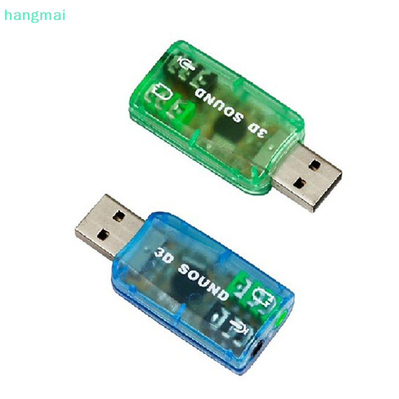 {hangmai} Mini External USB To 3.5mm Mic Headphone USB Sound Card 3D ...