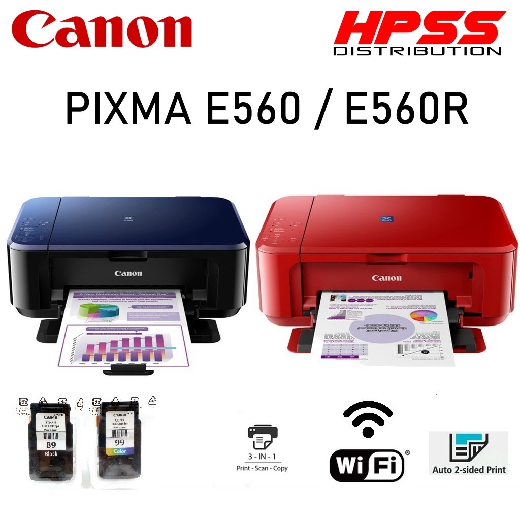 CANON E560 E510 INK EFFICIENT 3 IN 1 INKJET MULTIFUNCTION COLOUR ...