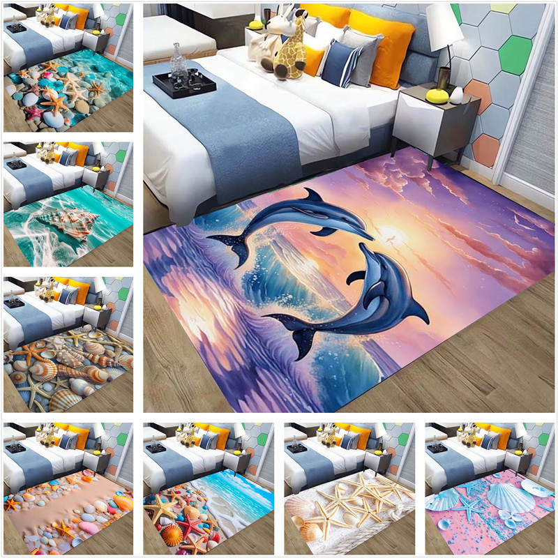 Marine creatures, starfish, conch, children's bedroom, bedside cartoon ...