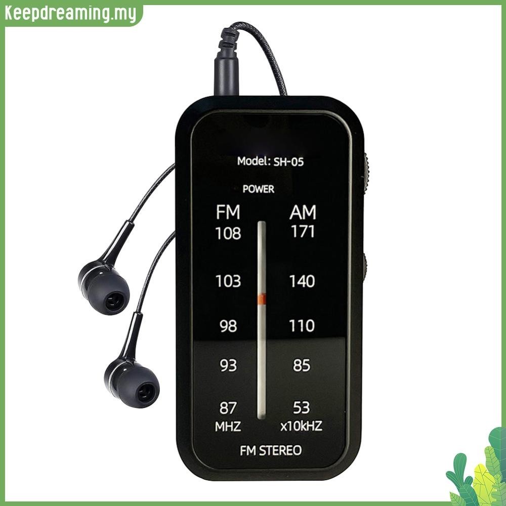 keepdreaming SH-05 Pocket Radio FM/AM Digital Tuning Radio Receiver ...