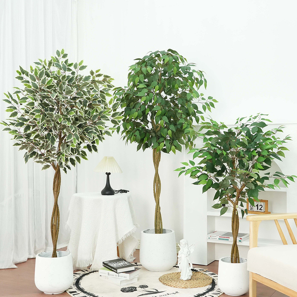 Bring Nature Home with Artificial 6FT White Banyan Tree Edge Ficus Tree ...