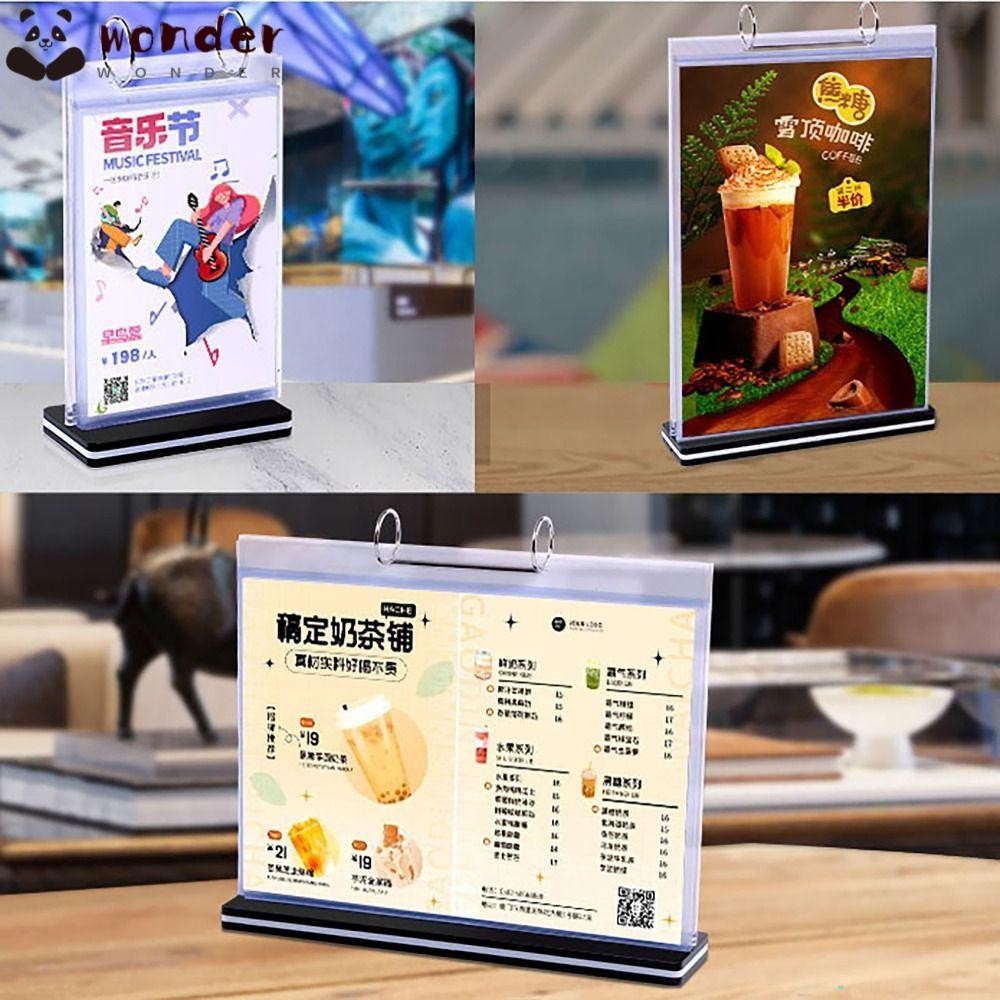 WONDER Table Menu Stand, Portrait Pageable Pocket Display, Waterproof ... WONDER Table Menu Stand, Portrait Pageable Pocket Display, Waterproof ...