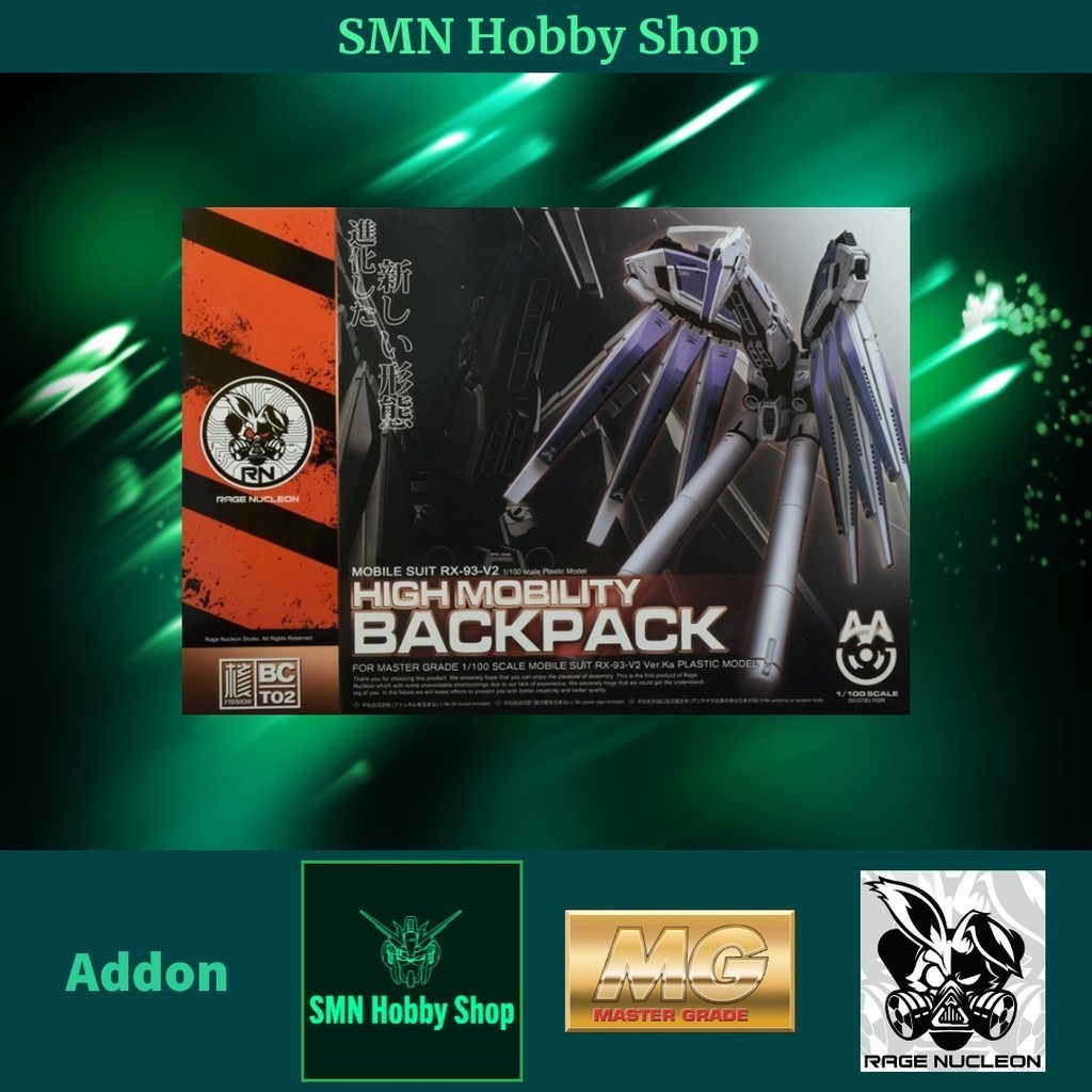 MG 1/100 High Mobility Backpack RX-93-V2 Ver Ka with Clear BC-T02 Addon ...
