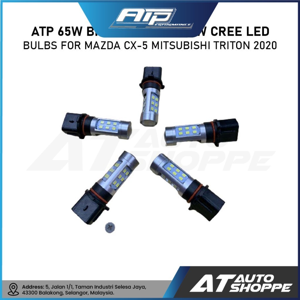 ATP 65W Bright White P13W Cree LED Bulbs Daytime Running Lights (1 ...