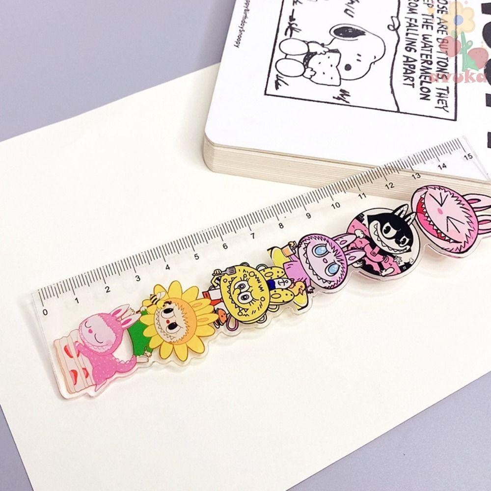 AVUKA Labubu Kuromi Ruler, Cute Hello KT 15CM Straight Rulers, Anime ...