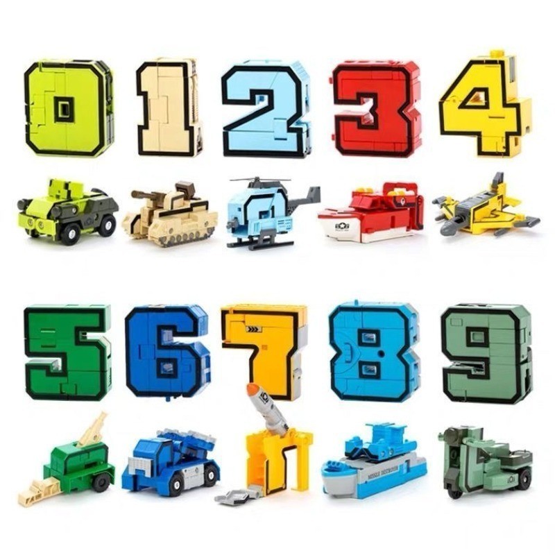 Number Deformation Robot Toys, Assemble Building Blocks Kits Digital ...