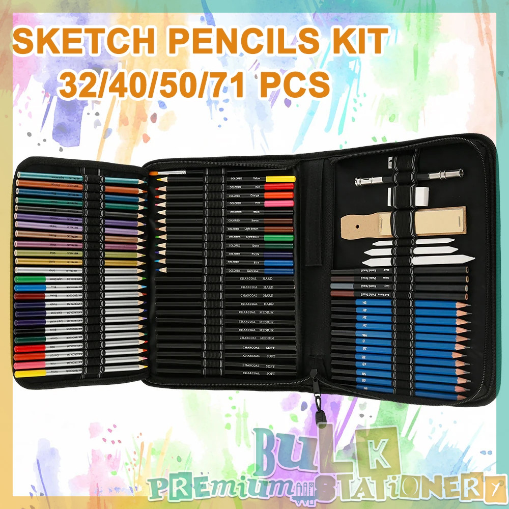 Professional Pencils Set Colored Pencil Kit Art School Supplies ...