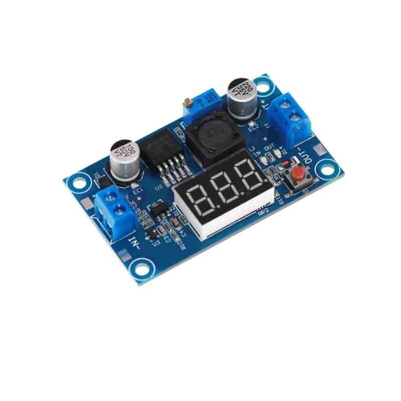 LM2596 DC-DC adjustable step-down module with digital display voltmeter display LM2596S ...