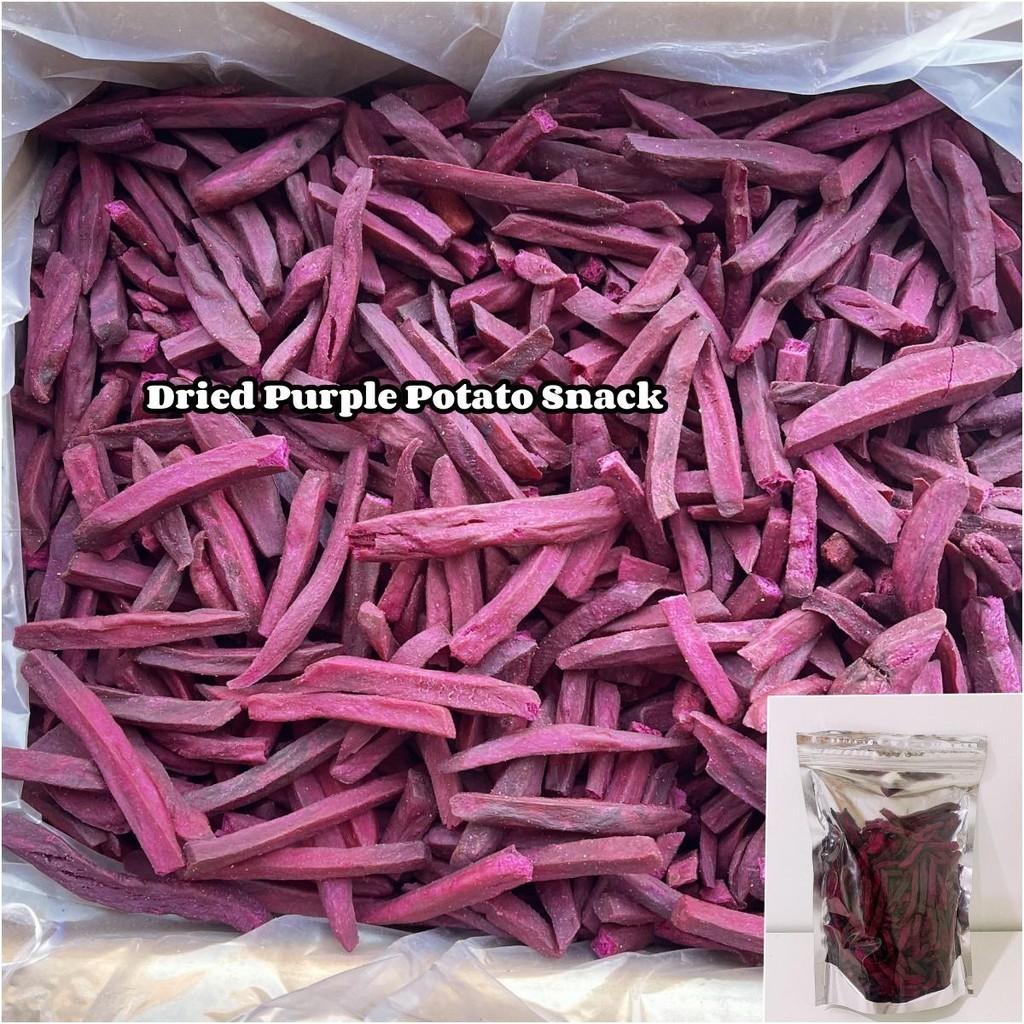 Dried Purple Potato Chips Crispy Kentang Goreng Ungu PF22 Dried Snack ...
