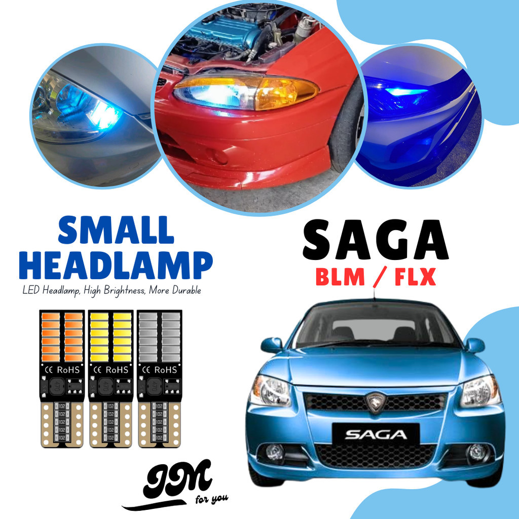 PROTON SAGA BLM FLX SMALL HEAD LAMP LED BULB HeadLight Lampu Hujan ...