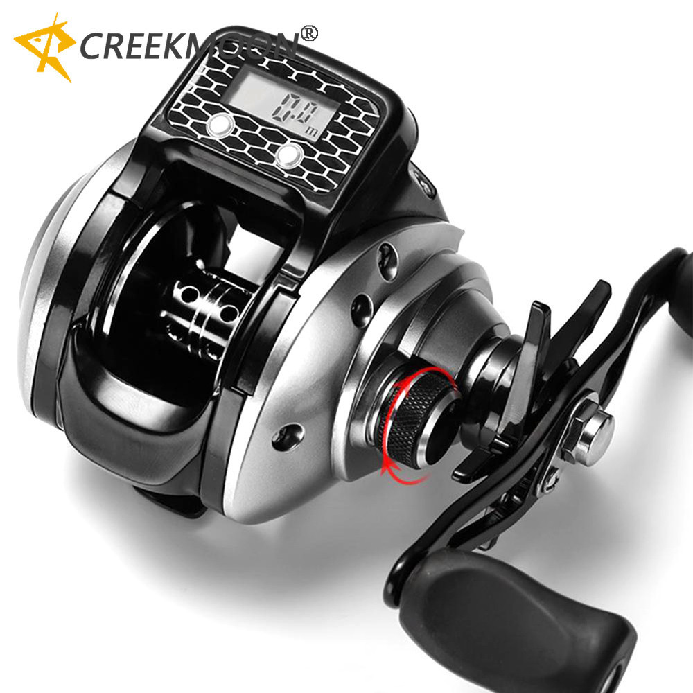 Casting Fishing Reel 6.3:1 16+1BB Digital Display Left/Right Hand Low ...