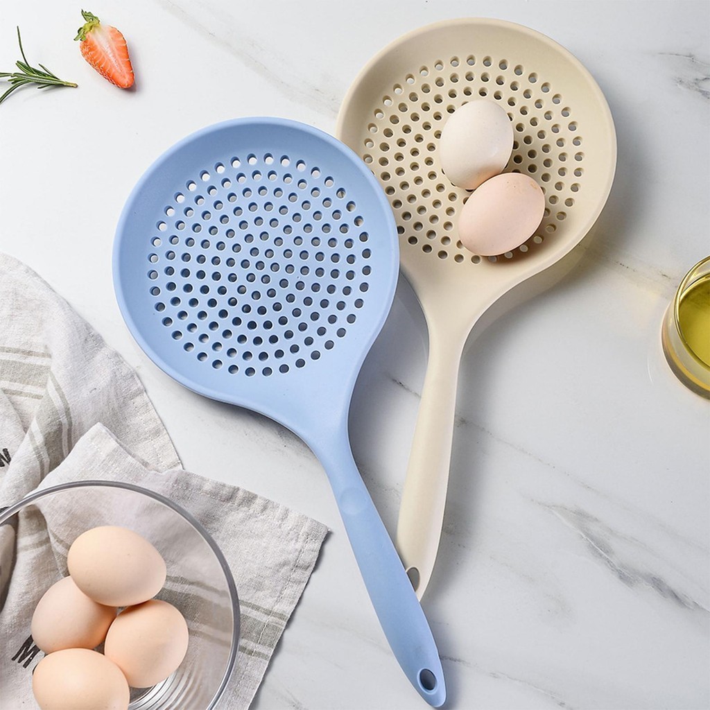 Silica Gel Filter Spoon Slotted Spoon Silicone Filter Spoon for Cooking ...