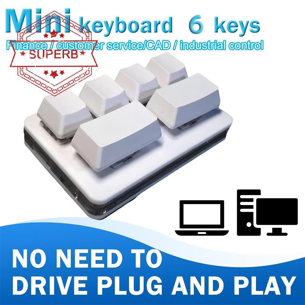 Onehanded Programmable Mechanical Shortcut Keypad Copy Paste Search Save Cut And Osu With 6 Keys ...