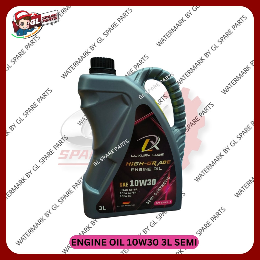 LUXURY LUBE SEMI SAE 10W30 3L ENGINE OIL PREMIUM MINERAL PERODUA KANCIL ...
