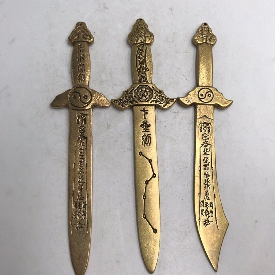 Brass Tai Chi Sword Seven Star Sword Antique Pure Copper Yin Yang Sword ...