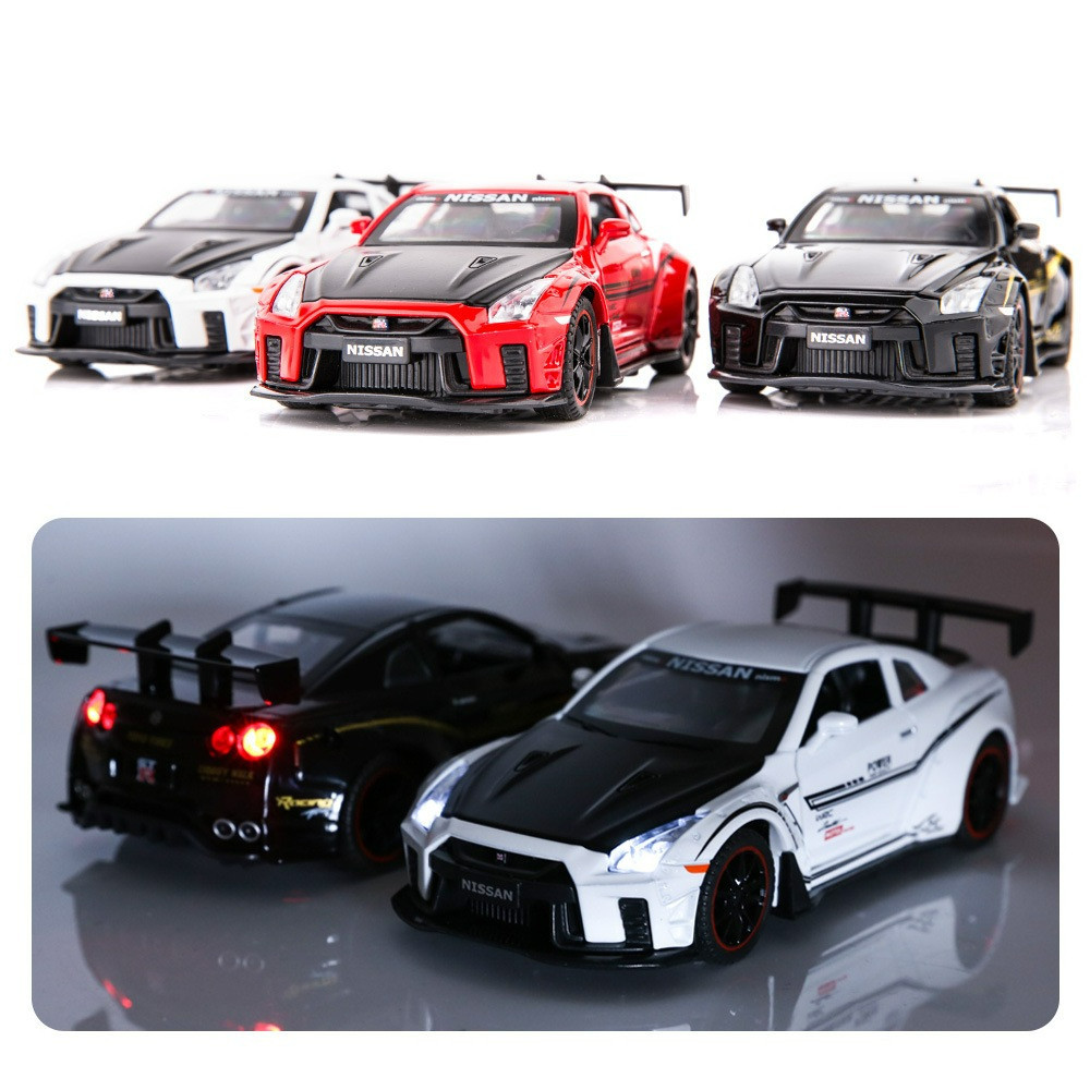 NISSAN SKYLINE GTR R35 Diecast Car Scale 1:32 Functional Body&Light ...