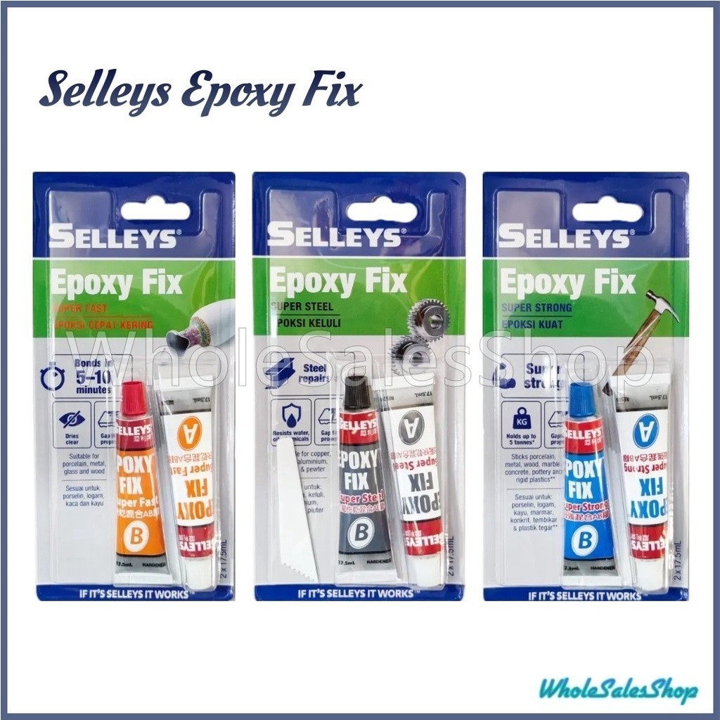 Selleys Epoxy Fix Super Fast / Super Strong / Super Steel A+B Repair ...