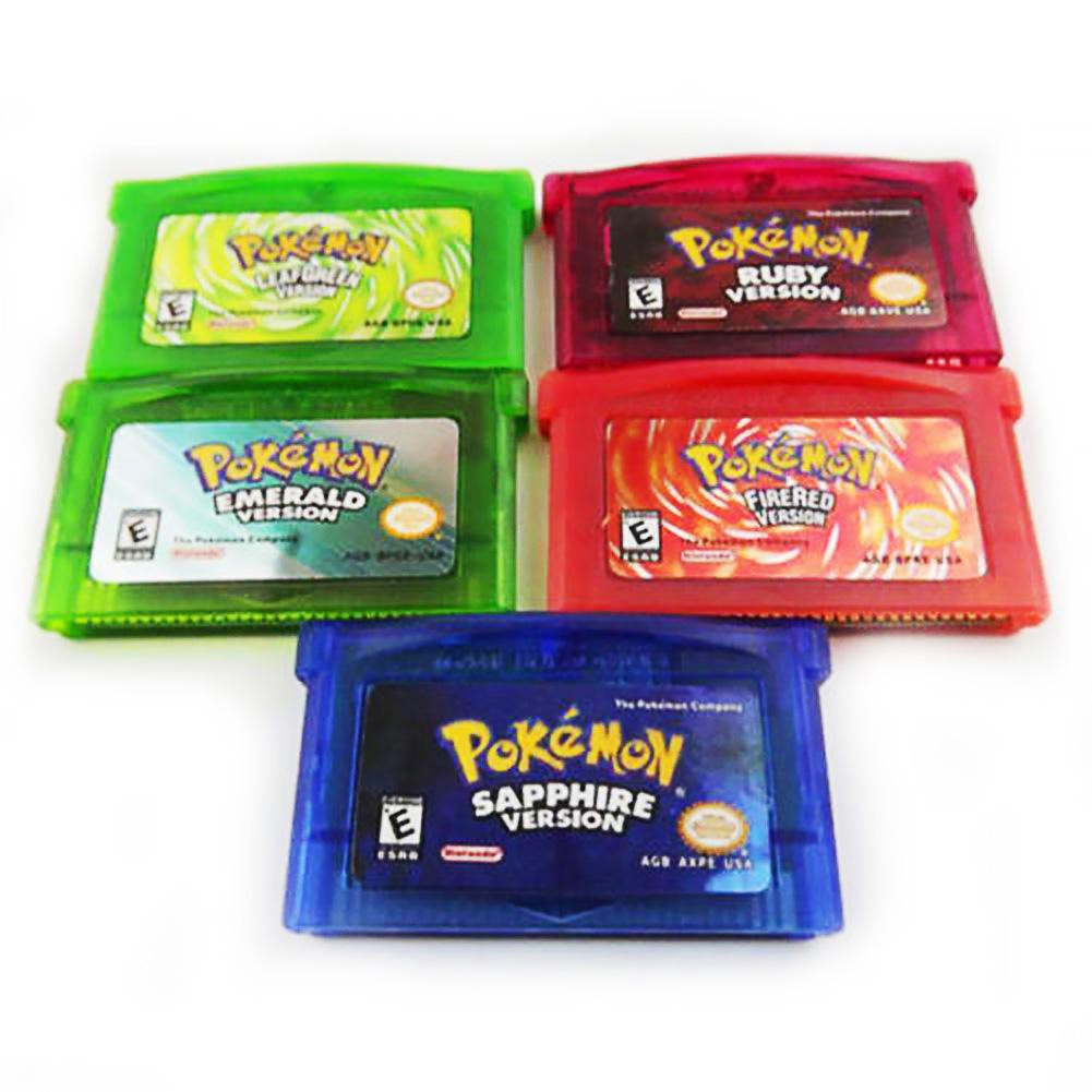 Sapphireemeraldfire Redleaf Greenruby Pokemon Game Card Cartridge 4816