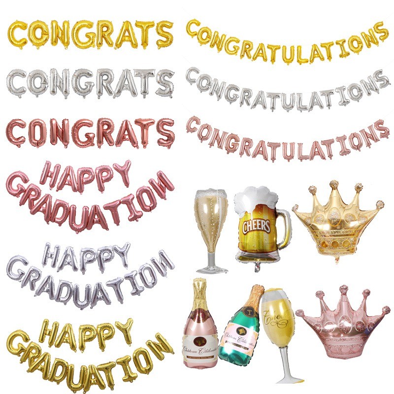 Congratulations Graduation Ceremony Decor Good Luck Graduate Foil ...
