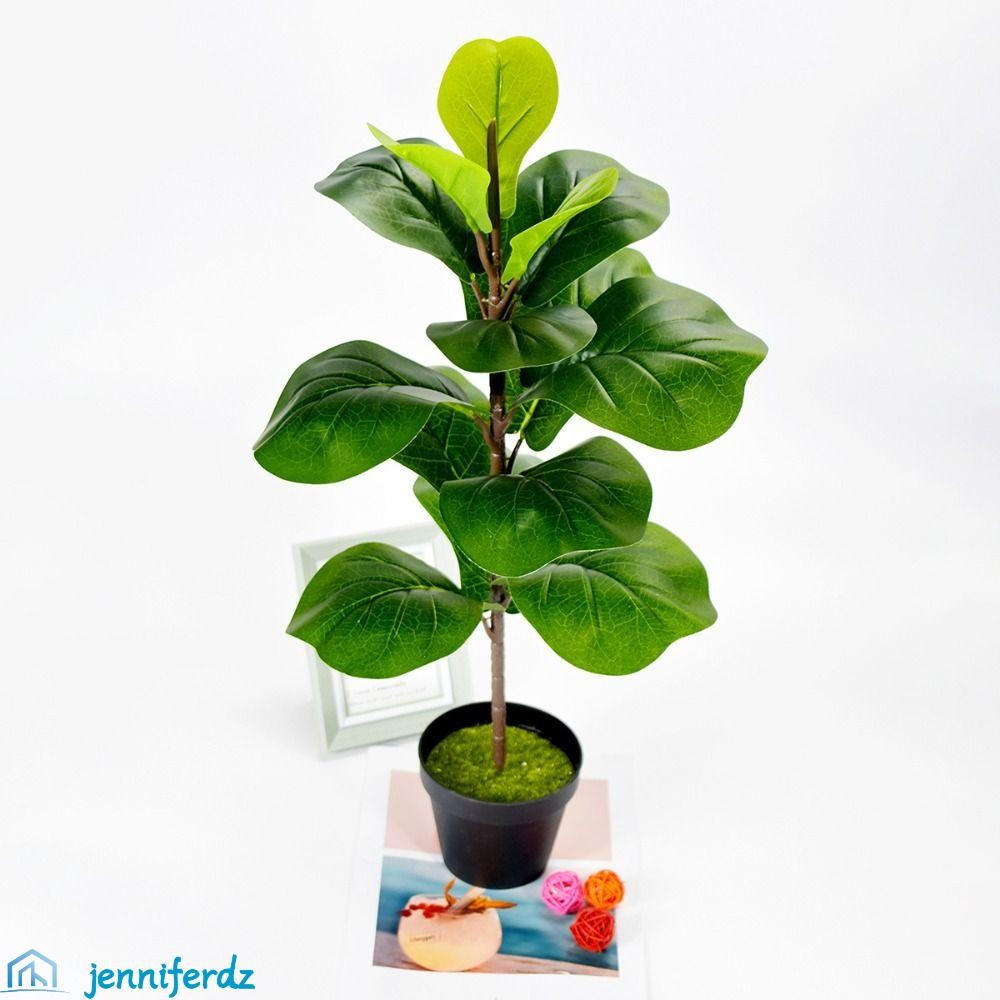 JENNIFERDZ Artificial Fiddle Leaves Fig Tree, Large Real Touch Fake ...