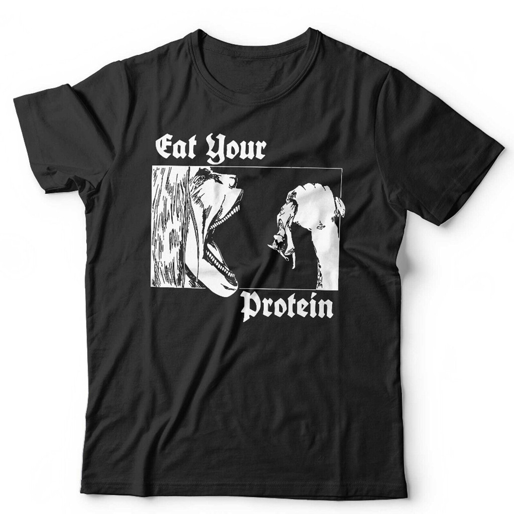 Eat Your Protein Tshirt Unisex & Anime Japanese Attack Manga Gym Funny ...