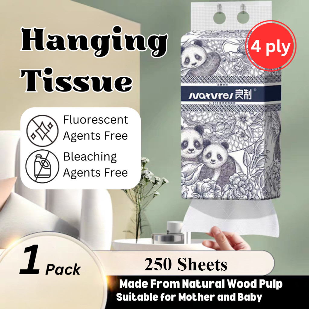 Panda Tissue Paper Hanging Tissue Soft Deluxe Comfort Tissue Facial ...