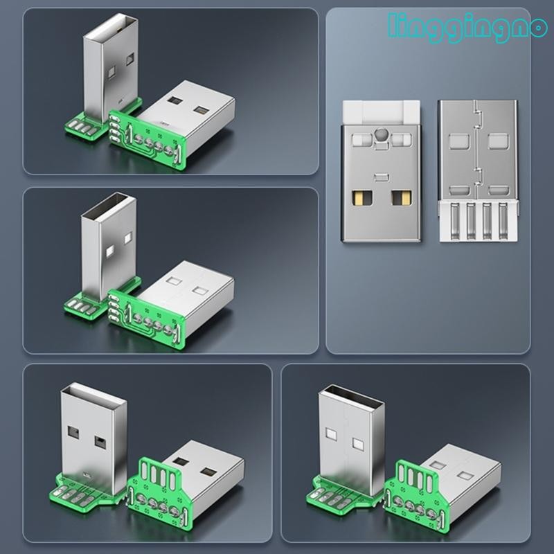 RR USB Connector 2 0 USB 4Pin Type C 5Pin 90 Degree Port Solder USB ...