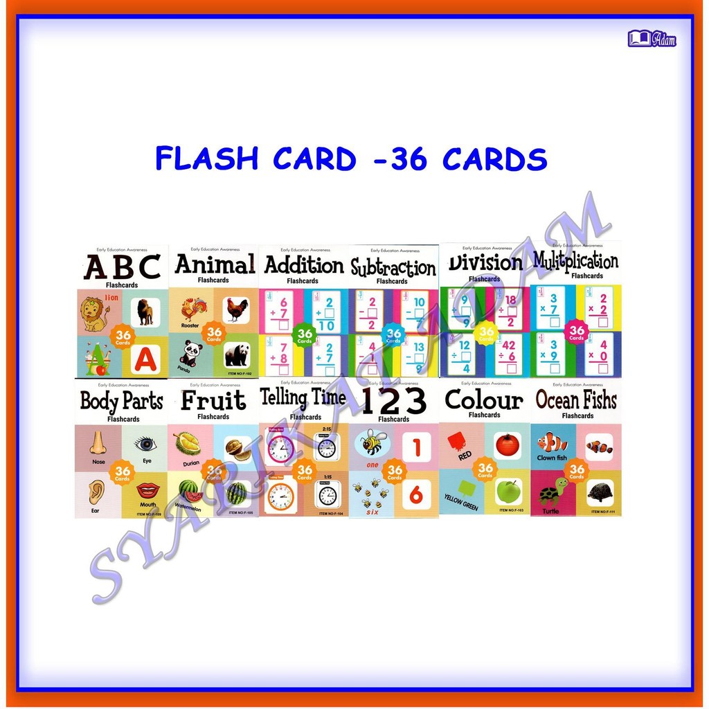 [ADM] FLASH CARD IN ENGLISH (36 CARDS) | Shopee Malaysia