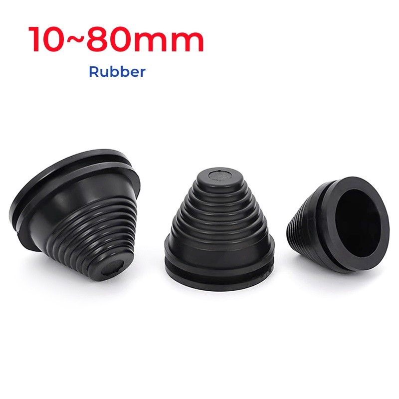10mm~80mm Black Rubber Tower Type Protection Coil Snap in Grommet Pad ...