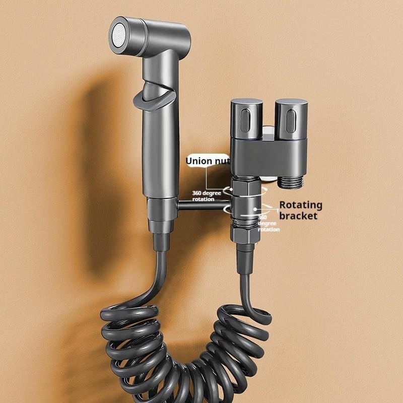 No Drill Wall Mount Bidet Sprayer, High Pressure Adjustable Handheld ...
