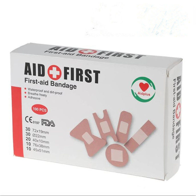 100 pieces in 5 shapes in total Band-Aid Trauma Wound Patch 5 shapes ...