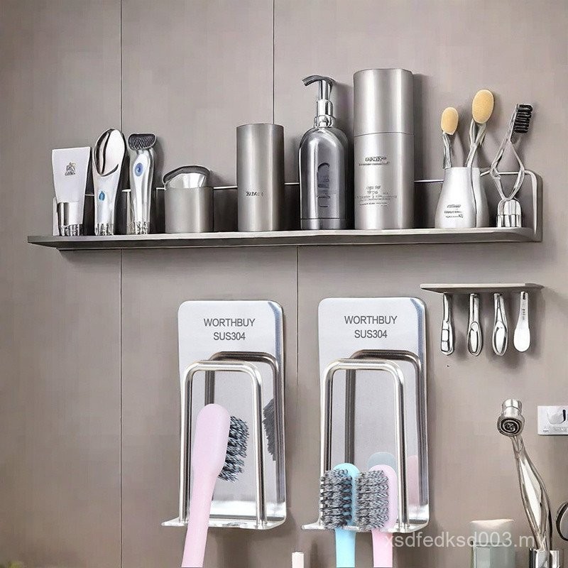 304 pemegang berus gigi gantung keluli tahan karat jenis dinding ...