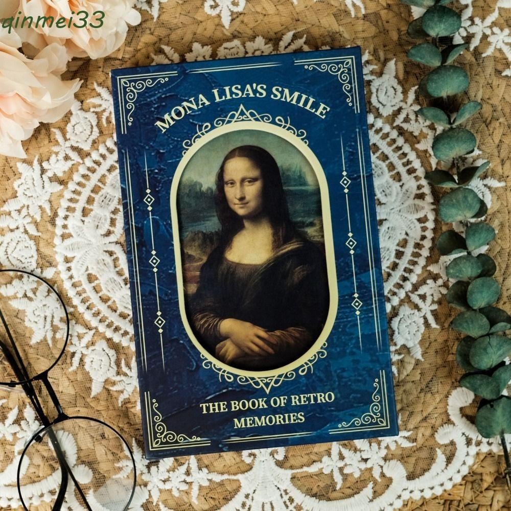 QINMEI Three Folding Diary Book, Magnetic Buckle Oil Painting Vintage ...