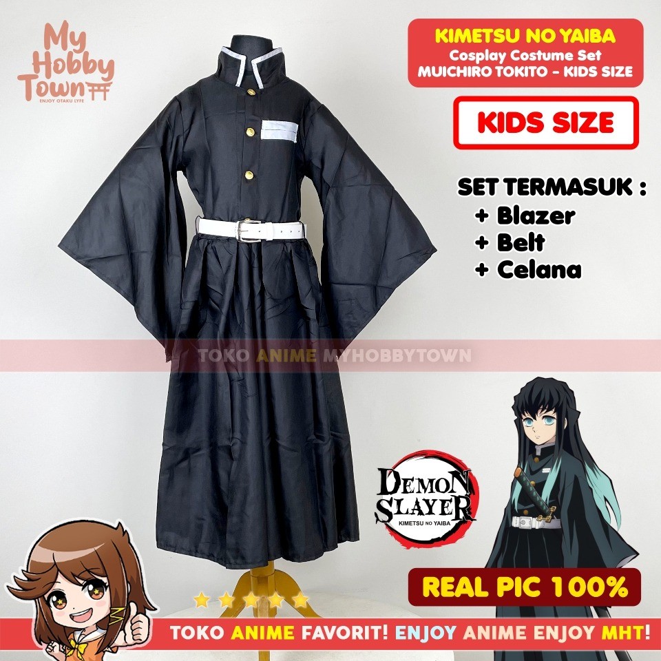 Muichiro Tokito KIDS SIZE Cosplay Costume Kimetsu no Yaiba Demon Slayer ...