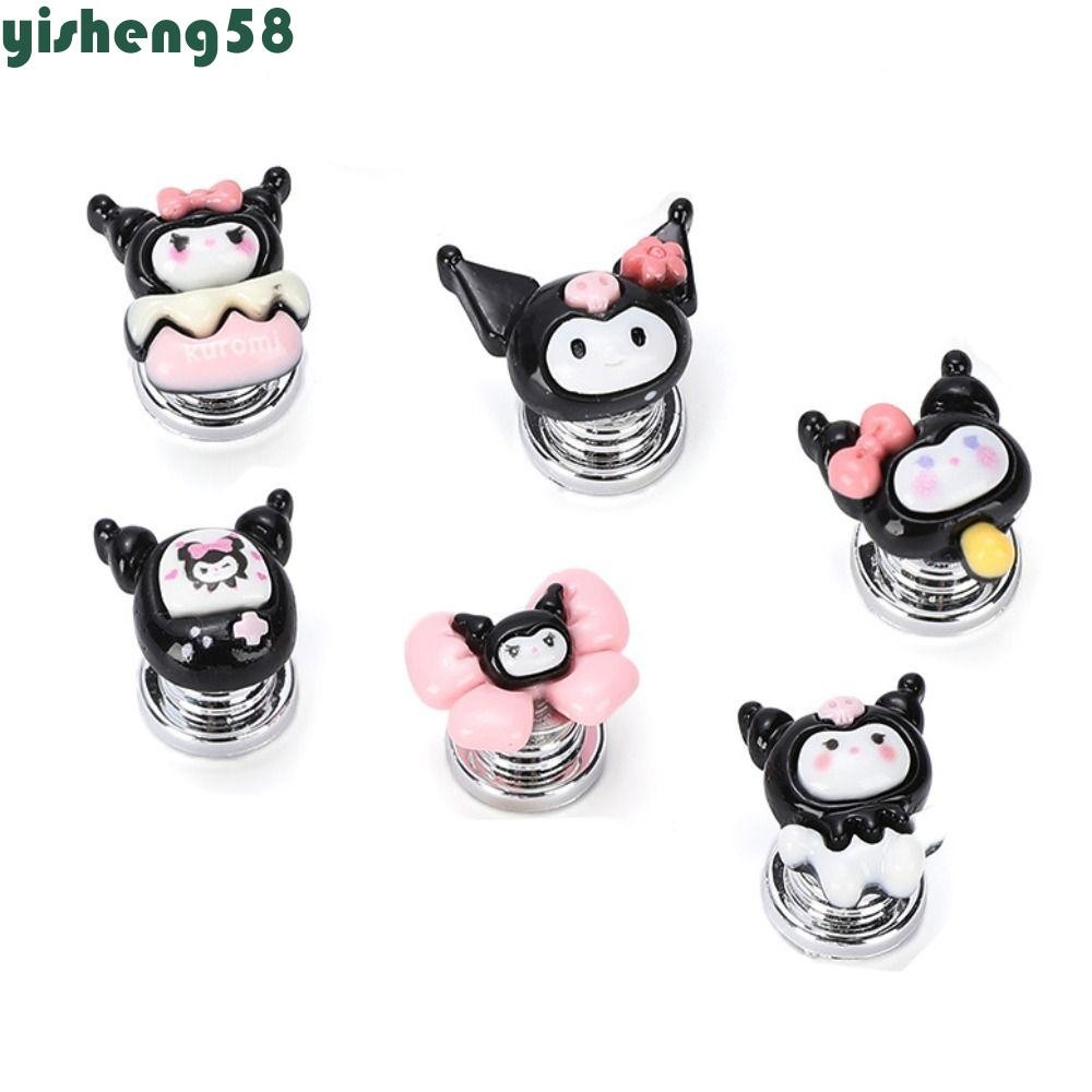 YISHENG Kuromi Toilet Press, Cute Water Tank Buttons Cartoon Toilet ...
