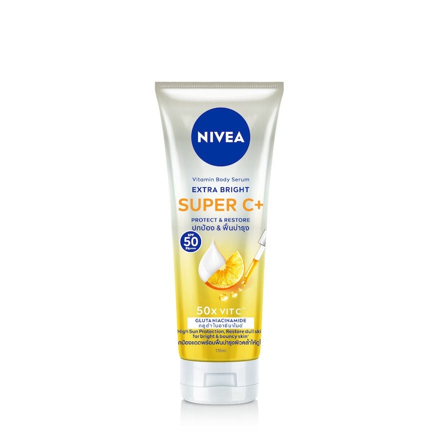 NIVEA Extra Bright Super C+ SPF50 Vitamin Serum 170ml | Shopee Malaysia
