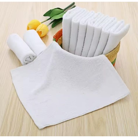 White Soft Cotton Fabric Face Towel Bath For Hotel / Airbnb Bath Salon ...