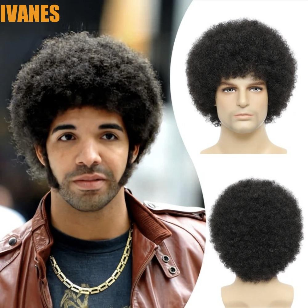 IVANES Afro Wigs, Jumbo Natural Color Kinkly Curly Wigs, High ...