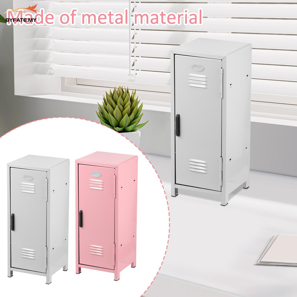 Mini Locker with Lock and Key Rustproof Metal Small Locker Portable ...
