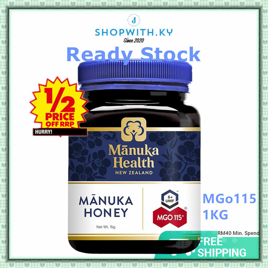 [现货+包邮 Date: 07/2026] Manuka Health MGO 115+ UMF 5+ Manuka Honey ( 1Kg ) ( Made in New Zealand ...
