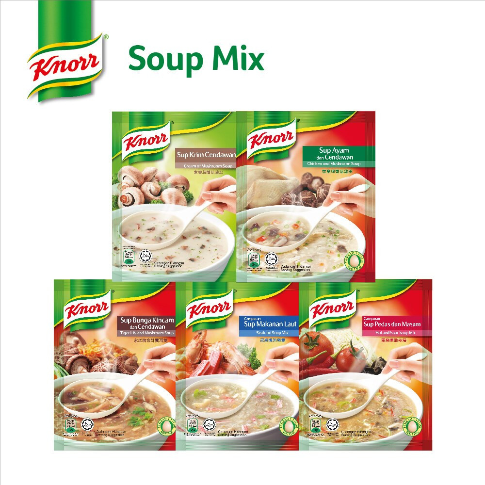 Knorr Instant Soup Sachet Soup Mix (Knorr Sup Segera) / Knorr Campuran Sup Soup Mix / All ...