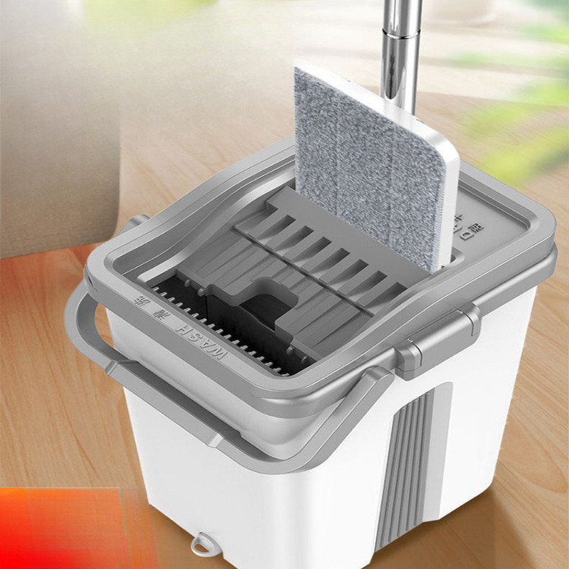 mop lantai viral mop spin mop lantai Lazy Mop Hand-free Flat Mop Hand ...